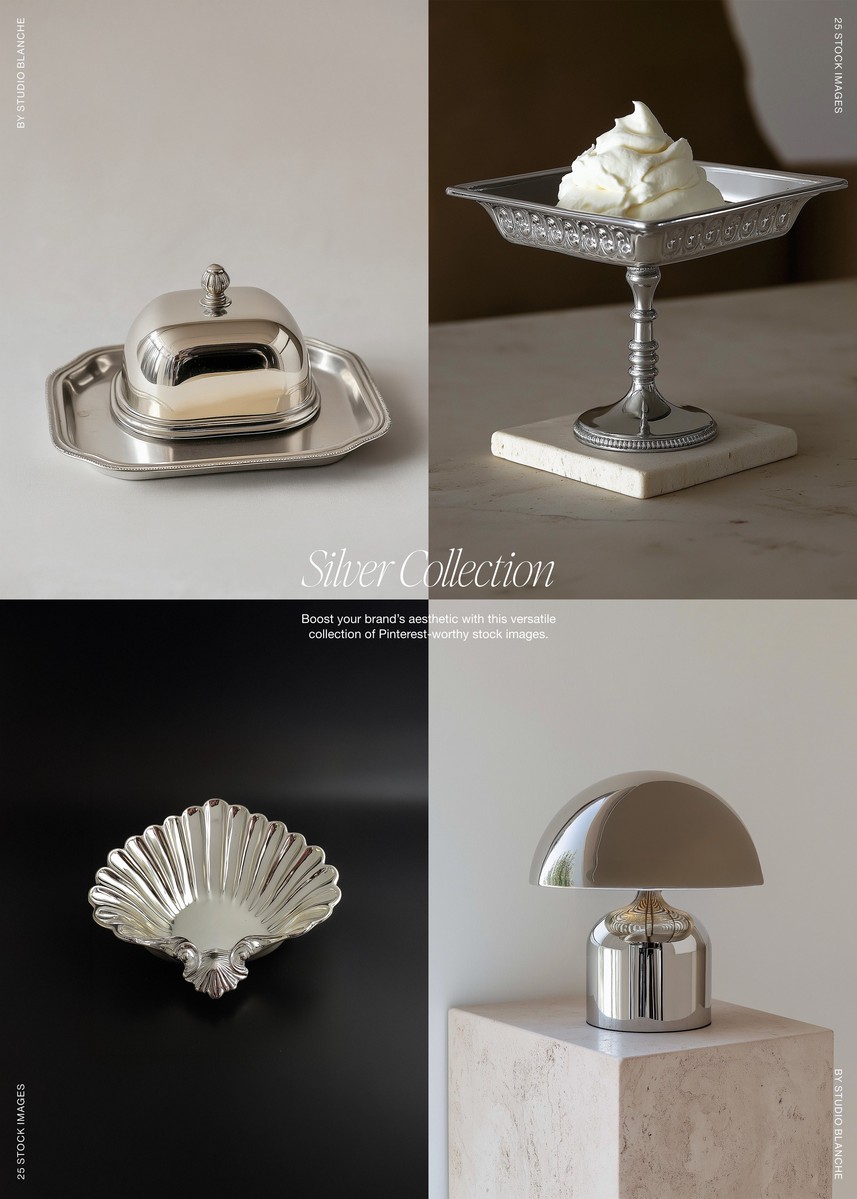 Silver Colour Collection of Aesthetic Stock Images · Studio Blanche