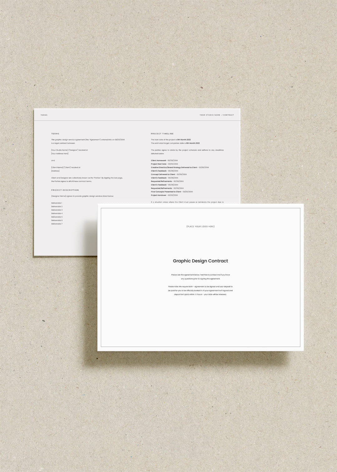 Graphic Design Contract Template · Studio Blanche